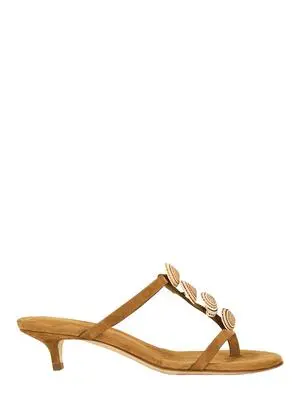 Christopher Esber Sundial Seashell Kitten Heel - Tan