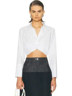 MATTHEW BRUCH Twist Button Up Top