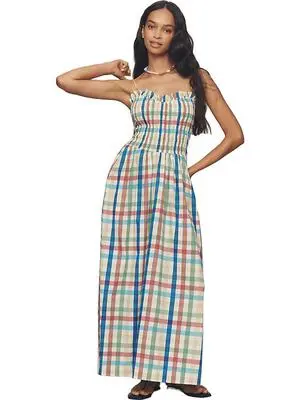 S/W/F Sleeveless Sweetheart A-line Maxi Dress - Soft Clash
