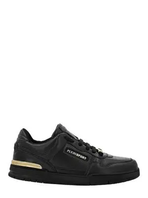 PLEIN SPORT Tiger.x Leather Sneakers - Black
