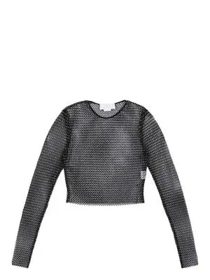 GENNY Embellished Long Sleeve Top - Black