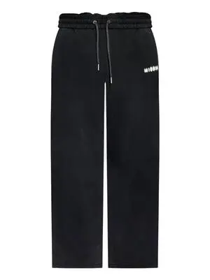 MISBHV Logo-detail Drawstring Track Pants - Black