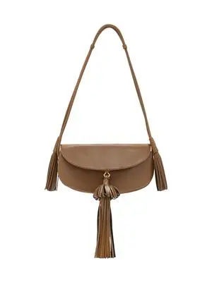 Ulla Johnson Paloma Tassel Flap Bag - Chestnut