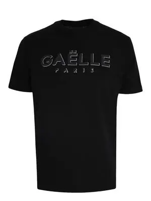 GAELLE Logo-print T-shirt - Black