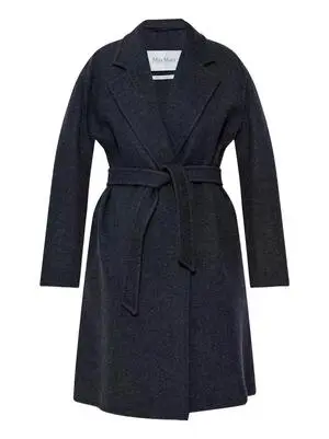 Max Mara Belted Wool Coat - Blue