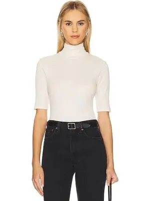 Vince Elbow Sleeve Turtleneck - Off White