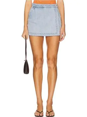 Show Me Your Mumu Wyatt Wrap Mini Skort - Twister Blue