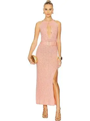 ASTA RESORT Valeria Dress - Peach Sequin