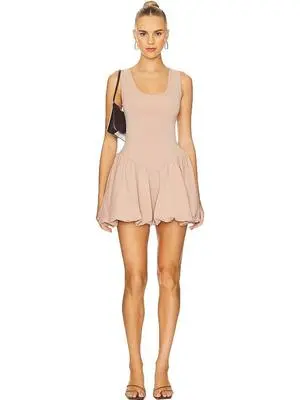 WeWoreWhat Deep V Bubble Dress - Rose Dust