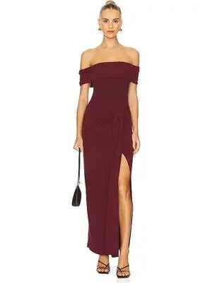Line & Dot Mazzy Knit Dress - Burgundy