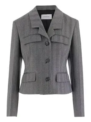 SALVATORE FERRAGAMO Herringbone Pattern Blazer