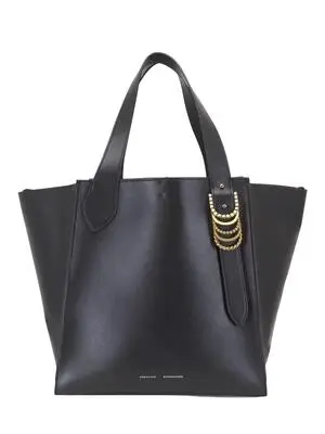 Dorothee Schumacher Double-buckle Leather Tote - Black