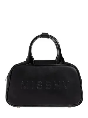 MISBHV Embossed Logo Top-handle Tote - Black