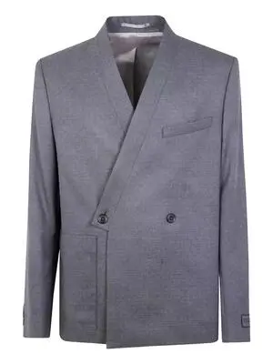 Kenzo Double-breasted Wool Jacket - Grey