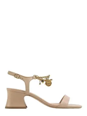 Chloé 55mm Charm-embellished Sandals - Neutrals
