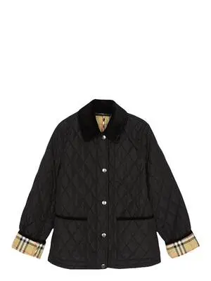 Burberry Quilted Nylon Jacket - Black/sand