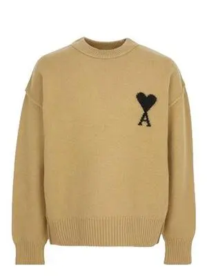 Ami Logo Knitwear - Camel