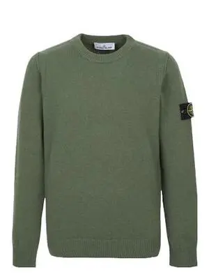 Stone Island Logo Sweater Khaki
