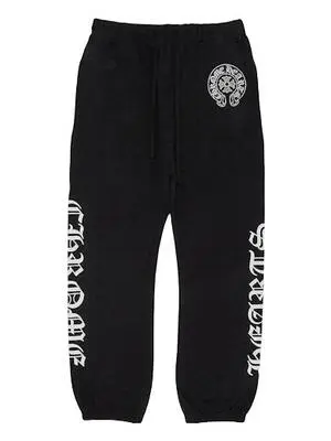 Chrome Hearts Plus Cross All Over Print Sweatpants - Black
