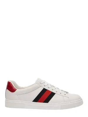 Gucci Ace Web Sneakers - White/red/green