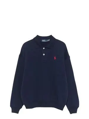 Polo Ralph Lauren Collar Fleece Pullover - Navy Blue