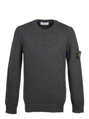 Stone Island Logo Sweater Charcoal