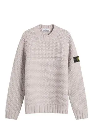 Stone Island Pure Wool Heavyweight Jumper - Pearl Grey