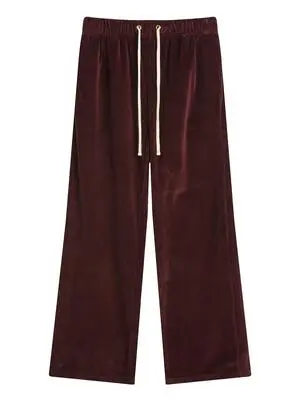 LES TIEN Velour Relaxed Pant - Washed Red Mahogany