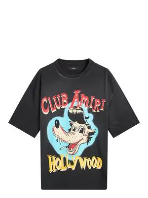 Amiri Club Wolf Oversized T-shirt - Black