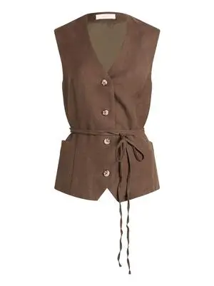Faithfull The Brand Eva Tie Vest - Forest