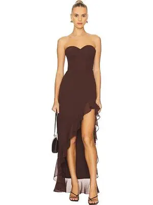 Amanda Uprichard Eden Gown - Chocolate