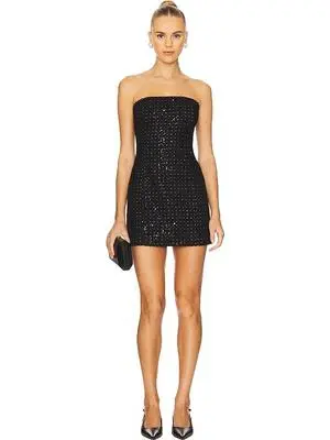 LOVERS AND FRIENDS Sequin Embellished Mini Dress - Black