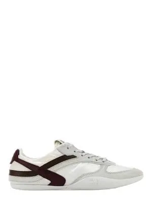 Miu Miu Lace Up Sneakers Whiteamaranth