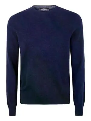 GRAN SASSO Crew-neck Cashmere Sweater - Blue