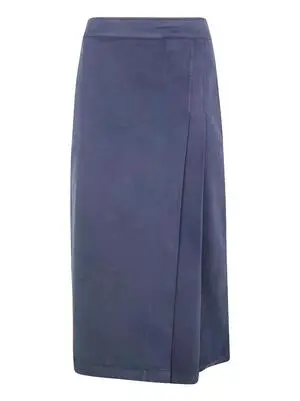 Aspesi Pleated Wrap Skirt - Blue