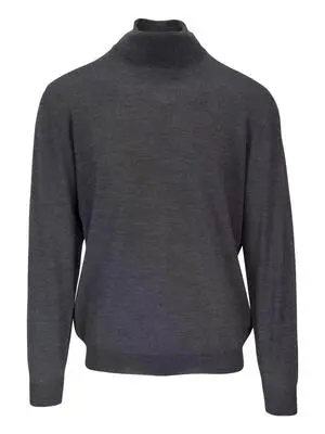 Fedeli Turtleneck Wool Sweater - Grey