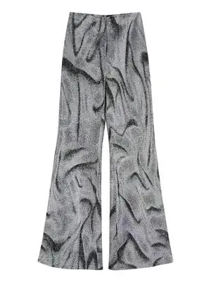 MARGHERITA MACCAPANI Swirl-Print Flared Trousers