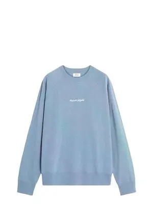 Maison Kitsuné Crew-neck Sweatshirt With Raglan Sleeves - Blue