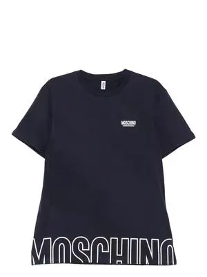Moschino Logo-detail Cotton T-shirt - Blue