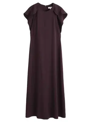 Cos Cape-shoulder Midi Dress - Pink