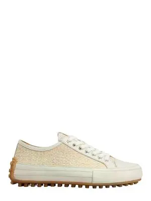 TOD'S Woven Textile Sneakers - Neutrals