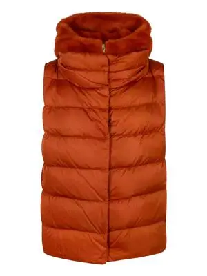 Herno Quilted Gilet - Orange