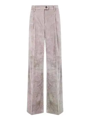 DRHOPE Pleated Corduroy Trousers - Neutrals