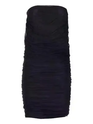 MAR DE MARGARITAS Corinna Ruched Midi Skirt - Black