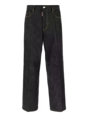 Dsquared2 Five-pocket Wide-leg Jeans - Black