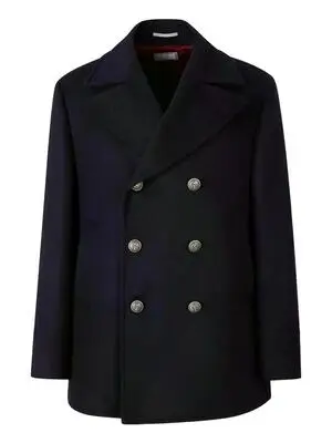 Brunello Cucinelli Double-breasted Buttoned Coat - Blue
