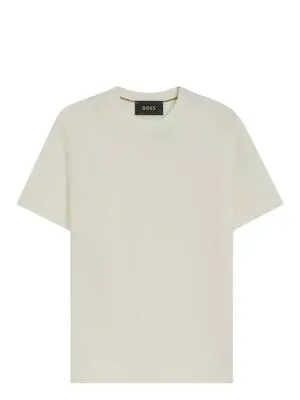 BOSS Textured Crew-neck T-shirt - White