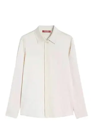 Max Mara Silk Long-sleeve Shirt - Neutrals