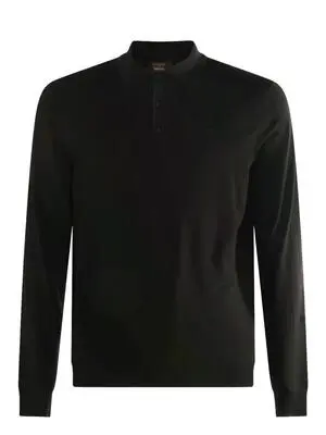 ZANONE Long-sleeve Polo Sweater - Brown