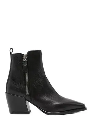Agl 65mm Pointed-toe Ankle Boots - Black